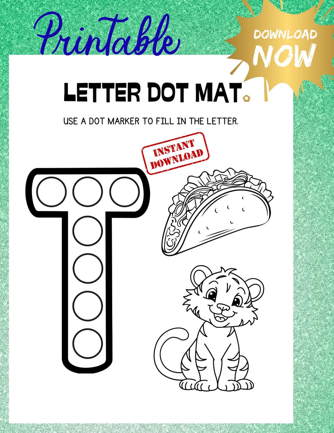 Letter T Dot Marker Page | Learn the Letter T Activity | Preschool ...