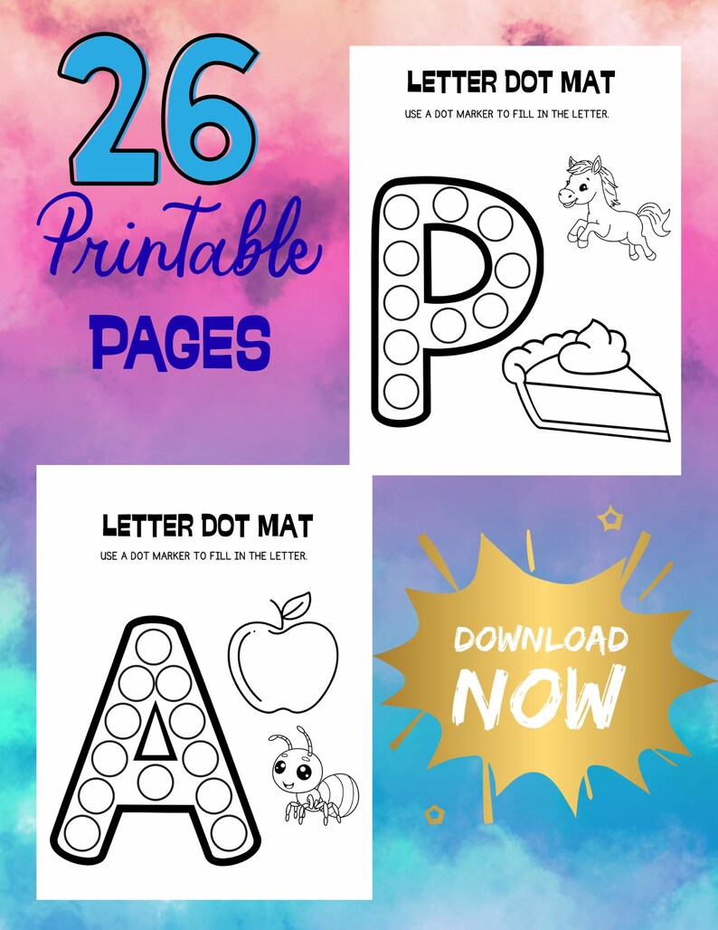 A-Z Alphabet Dot Marker Mats: Preschool Letter Recognition (PDF ...
