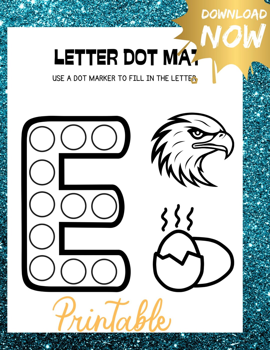 Letter E Dot Marker Printable Page | Learn the Letter E Activity ...