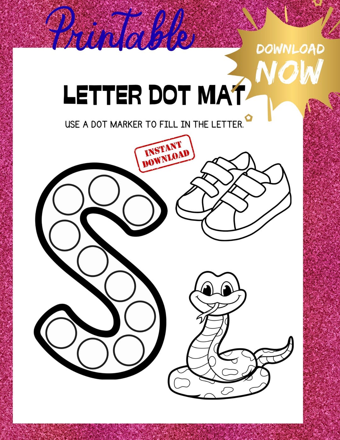 Letter S Dot Marker Page | Learn the Letter S Activity | Preschool ...