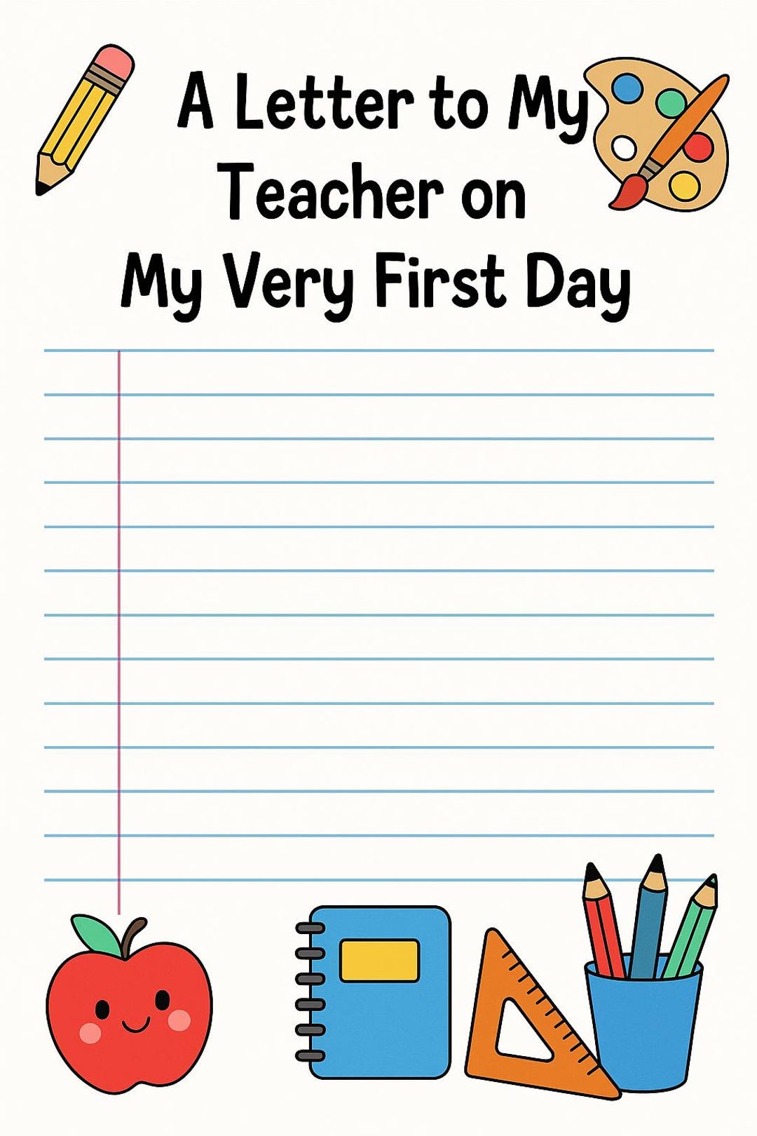 A Letter to My Teacher on My First Day of School Letter to Teacher ...
