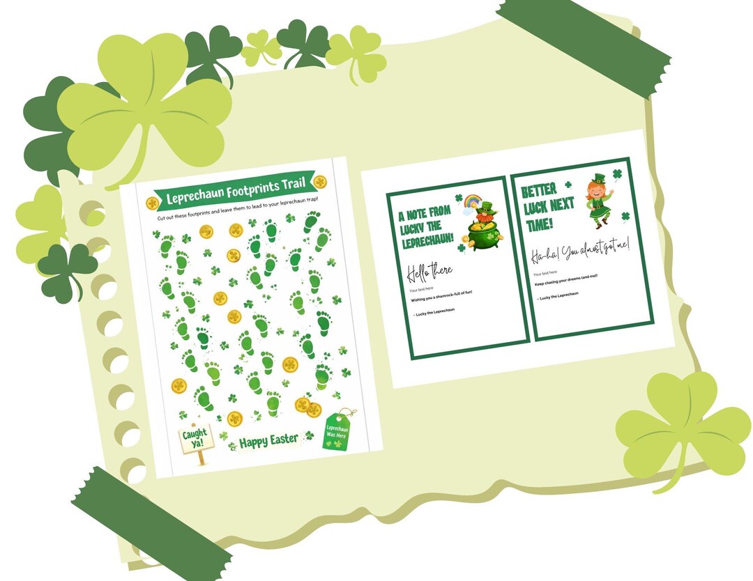 Leprechaun Trap Kit Printable Editable Leprechaun Letter St. Patrick’s ...