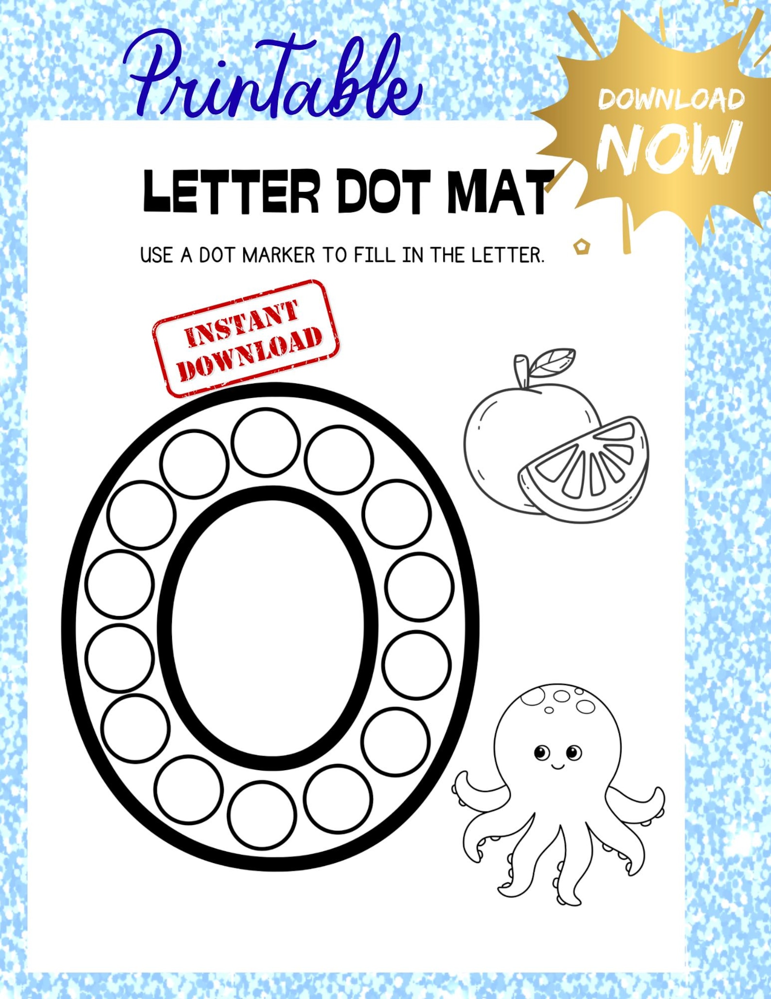 Letter O Dot Marker Page | Learn the Letter O Activity | Preschool ...