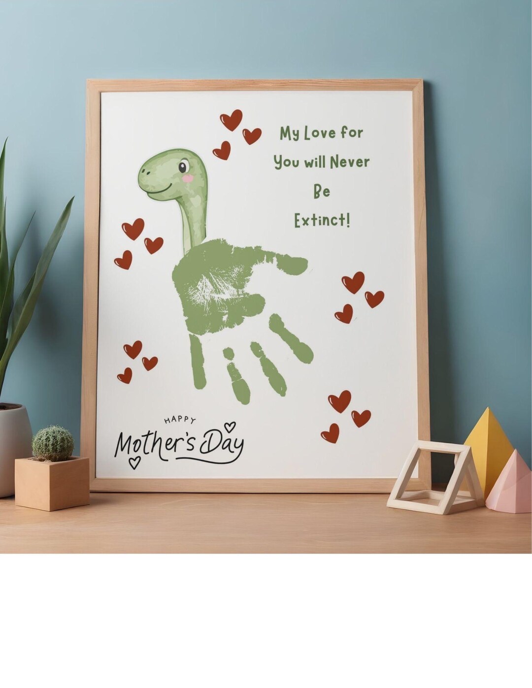 Dinosaur Handprint Mother’s Day Toddler Printable Gift Toddler ...