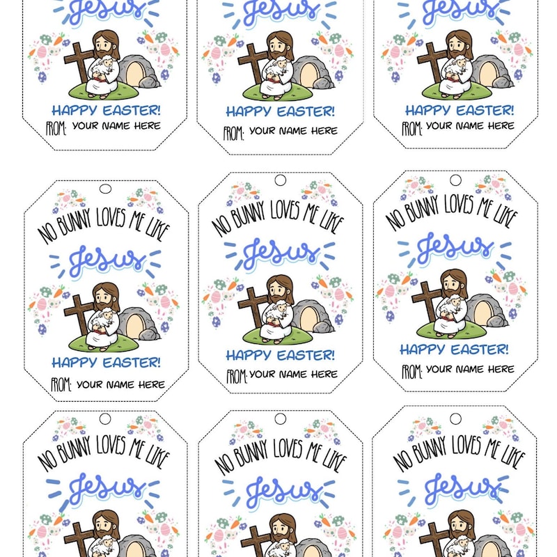 Happy Easter Love Tags - Etsy