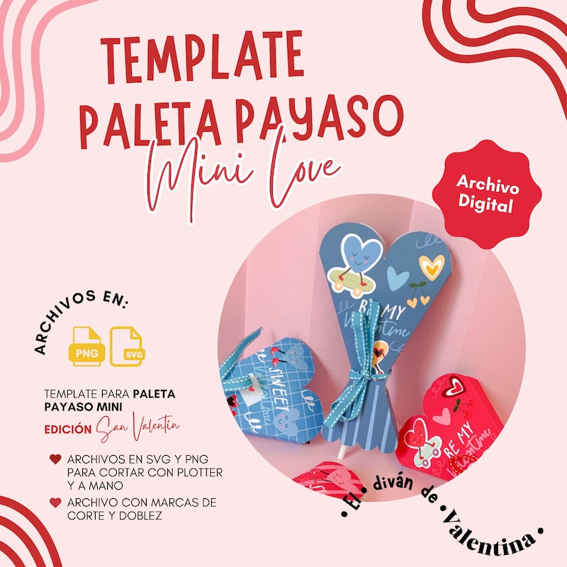 Paleta payaso template - Etsy México