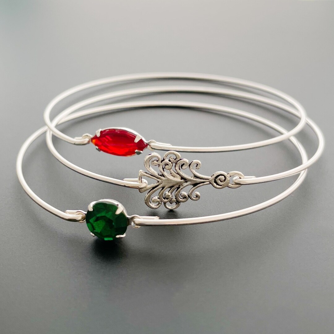Christmas Bracelet Stack Christmas Jewelry Holiday Fashion Christmas ...