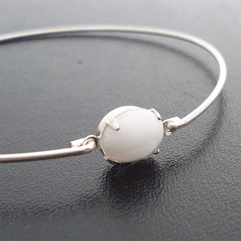 White Bangle - Etsy