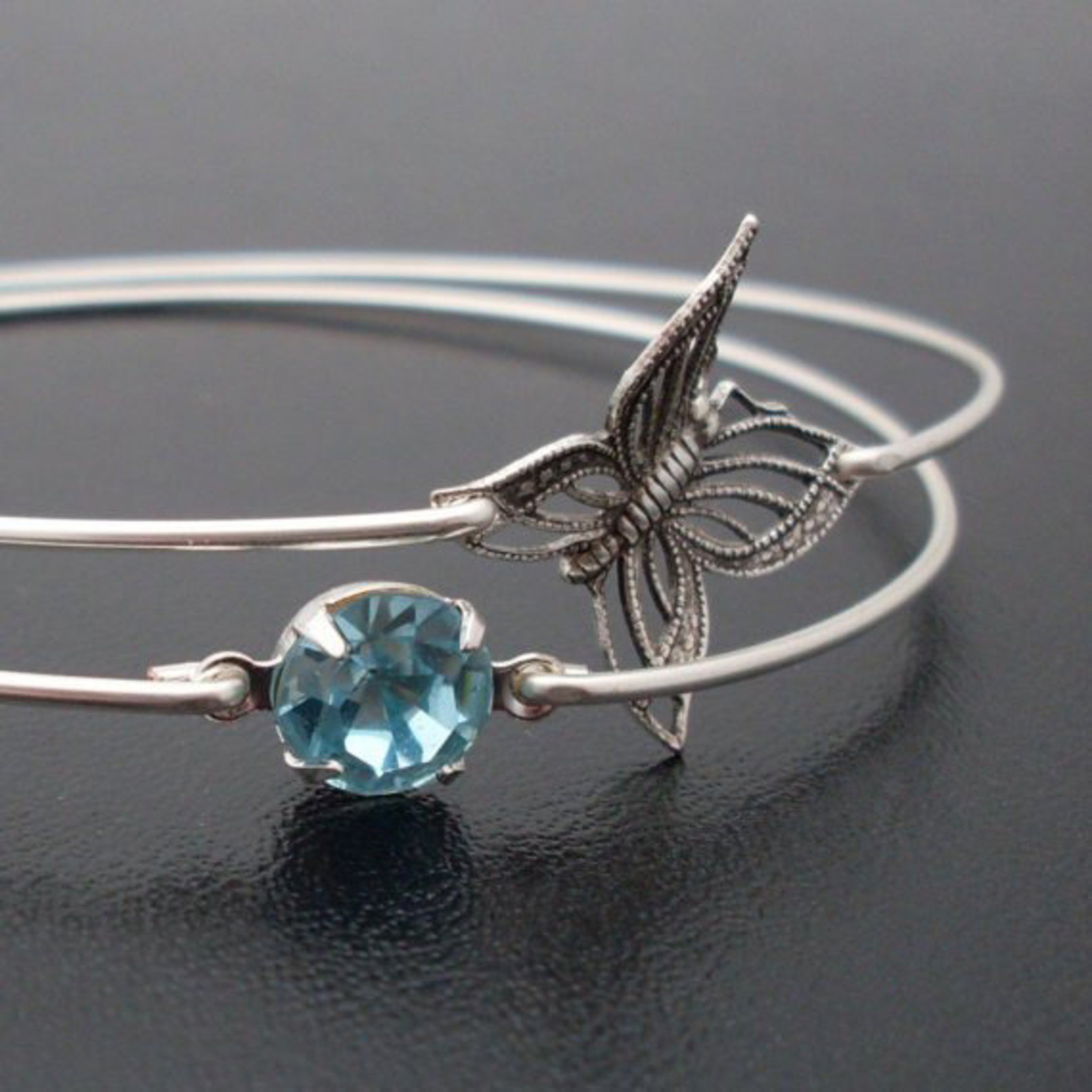 Butterfly Bracelet Stack Butterfly Jewelry Stacking Bangle - Etsy