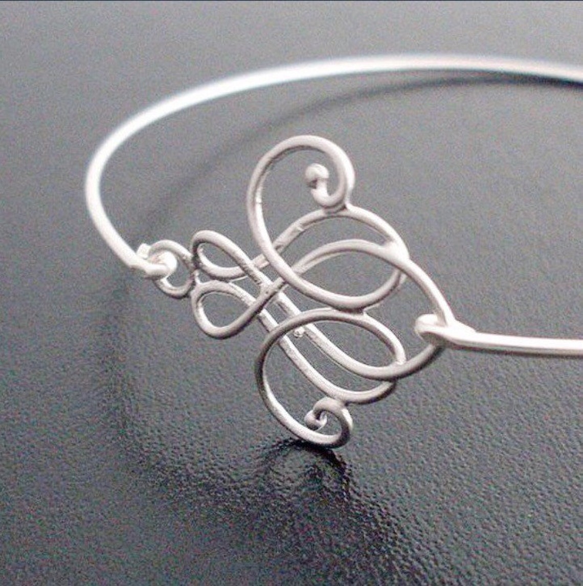 Swirl Bracelet Swirl Jewelry Skinny Bracelet Skinny Bangle - Etsy