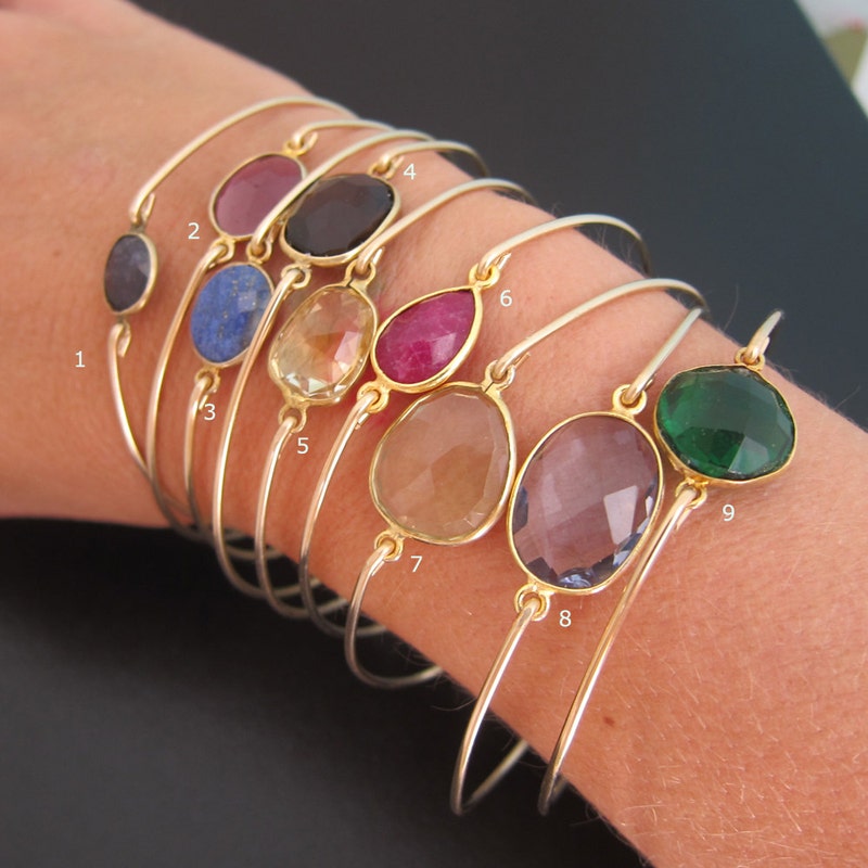 Stone Bangles - Etsy