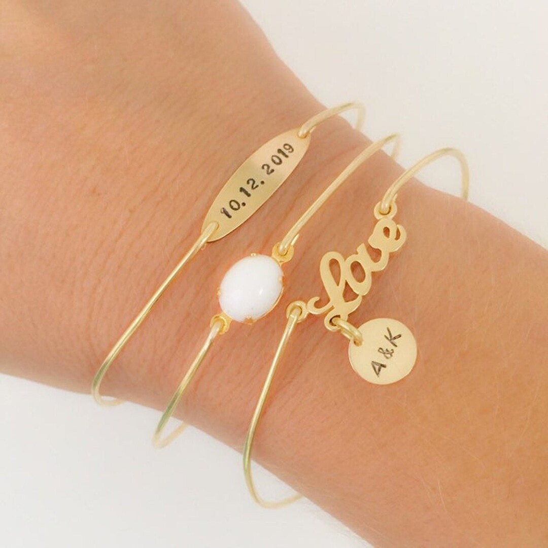 Wedding Jewelry for Bride Bracelet Set Bride Gift Wedding Day Bride ...