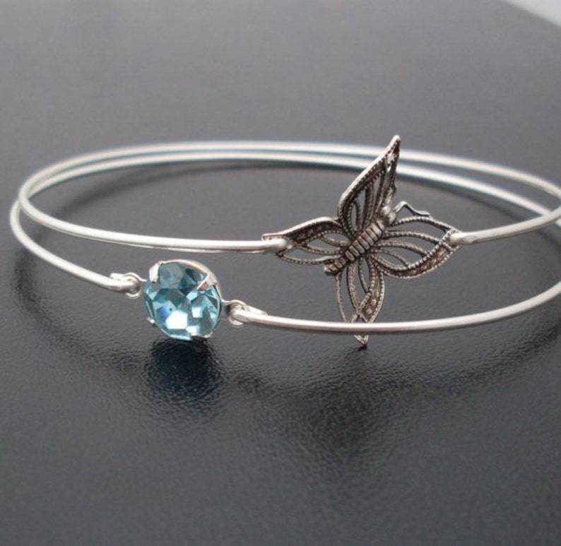 Butterfly Bracelet Stack, Butterfly Jewelry, Stacking Bangle Bracelet ...