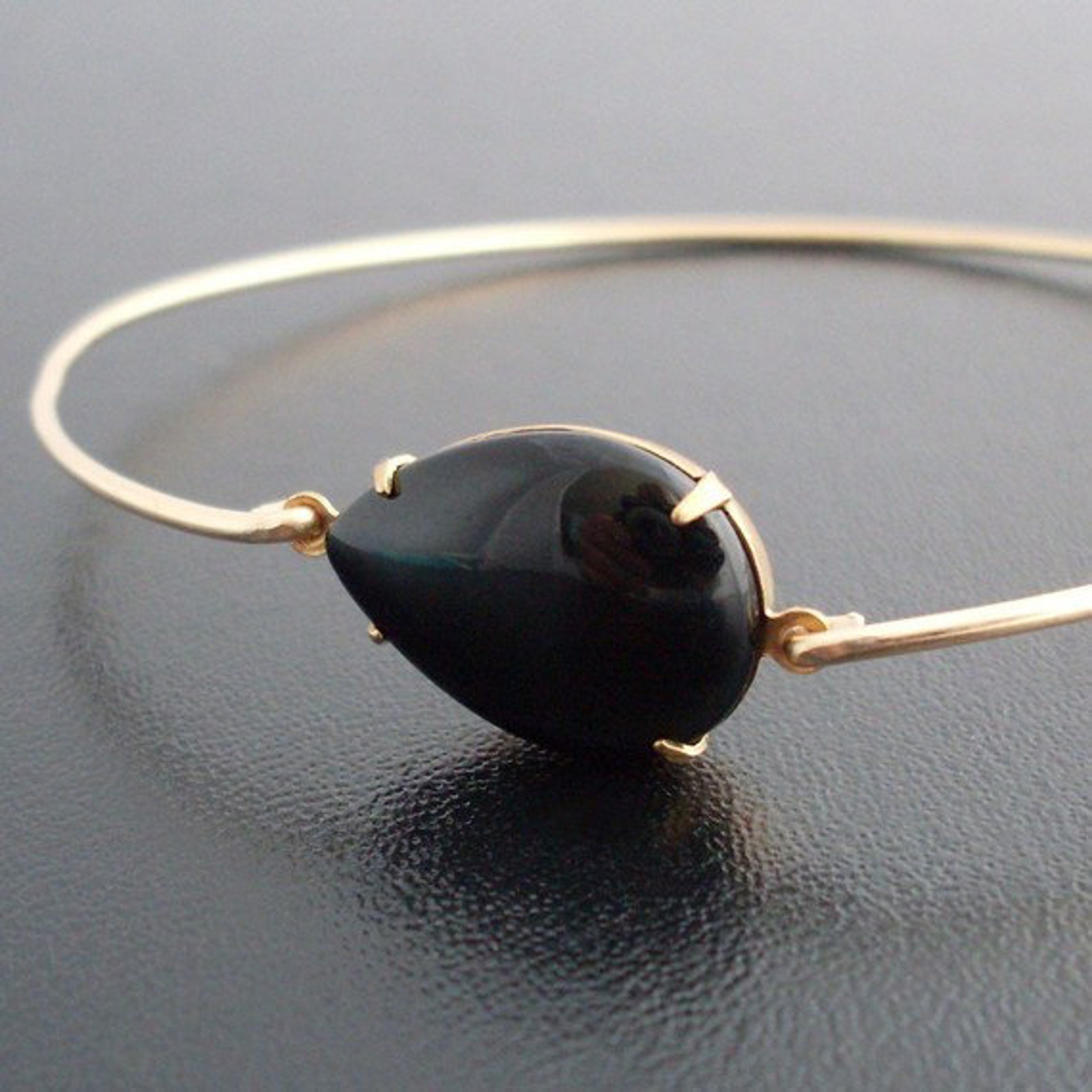 Black Bracelet Black Jewelry Black Bangle Bracelet Black and | Etsy