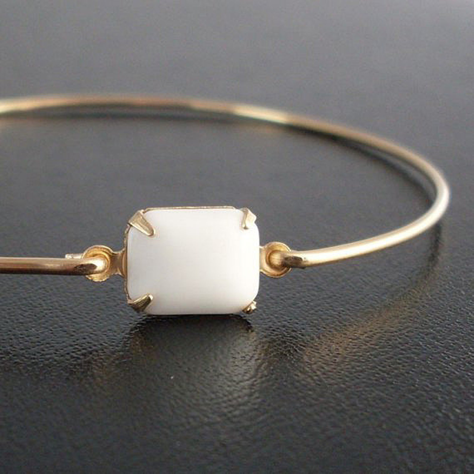 White Bracelet, White Jewelry, White Bangle Bracelet - Etsy