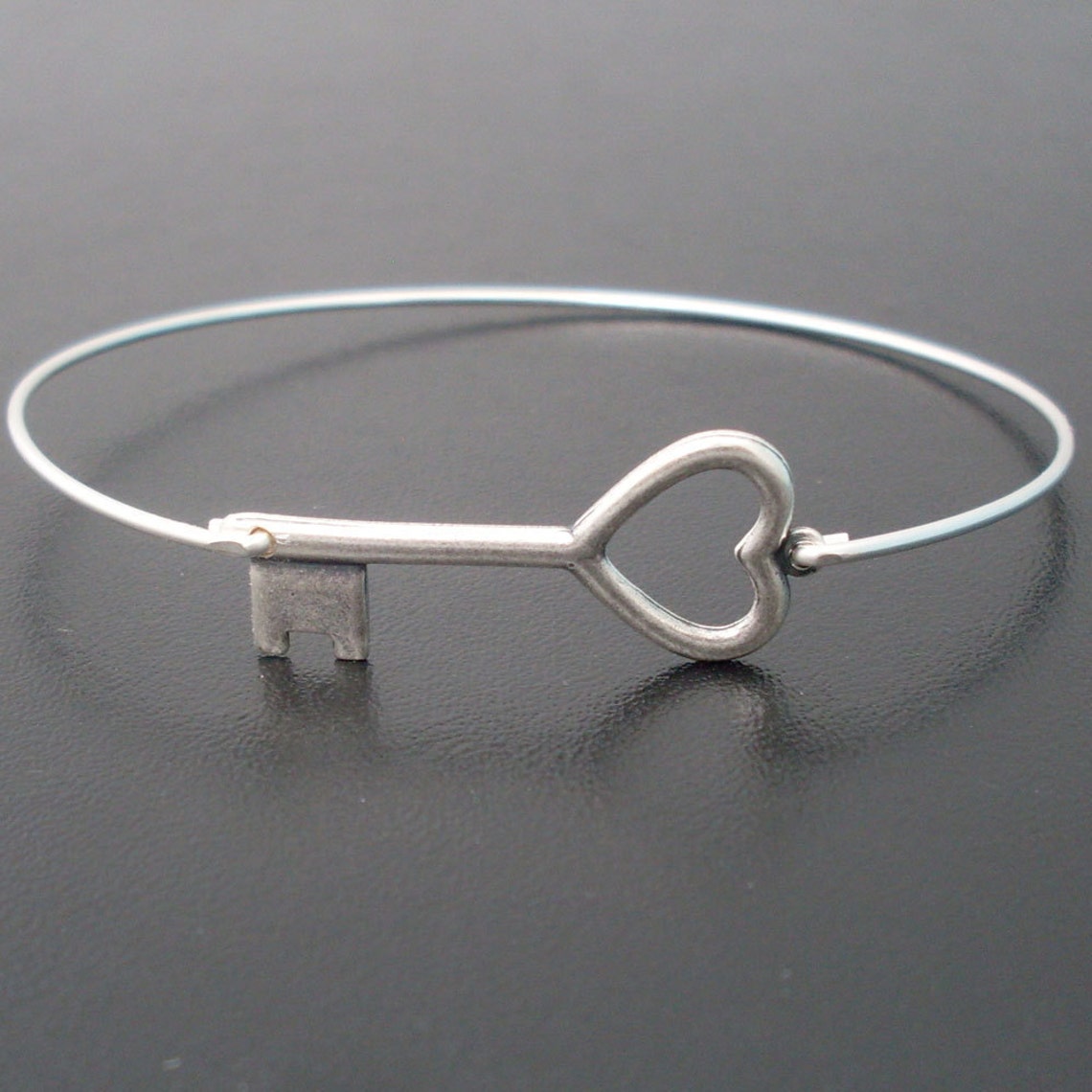 Key Bracelet for Women Key Bangle Heart Skeleton Key Bracelet - Etsy