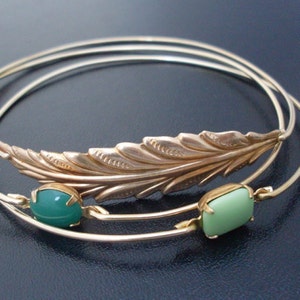 Woodland Stackable Bracelet Set Nature Jewelry Nature Lover Gift for ...