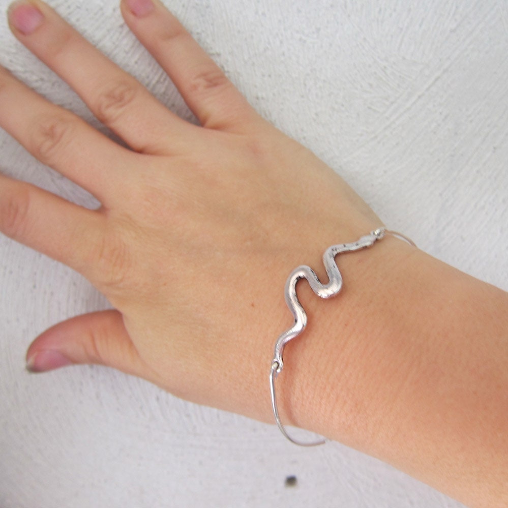 Silver Snake Bangle Bracelet, Silver Snake Bracelet, Snake Jewelry ...