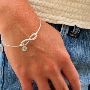 Mini Infinity Best Friend Bracelet 2, 3, 4, 5 or 6 Initial Charm ...