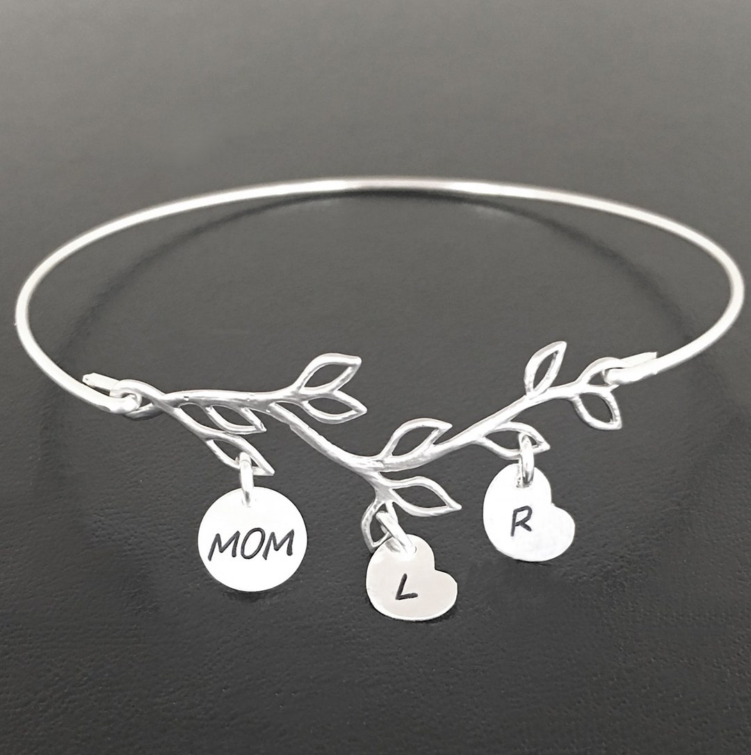 Sterling Silver Mom Bracelet Custom Mothers Day Bracelet Personalized ...