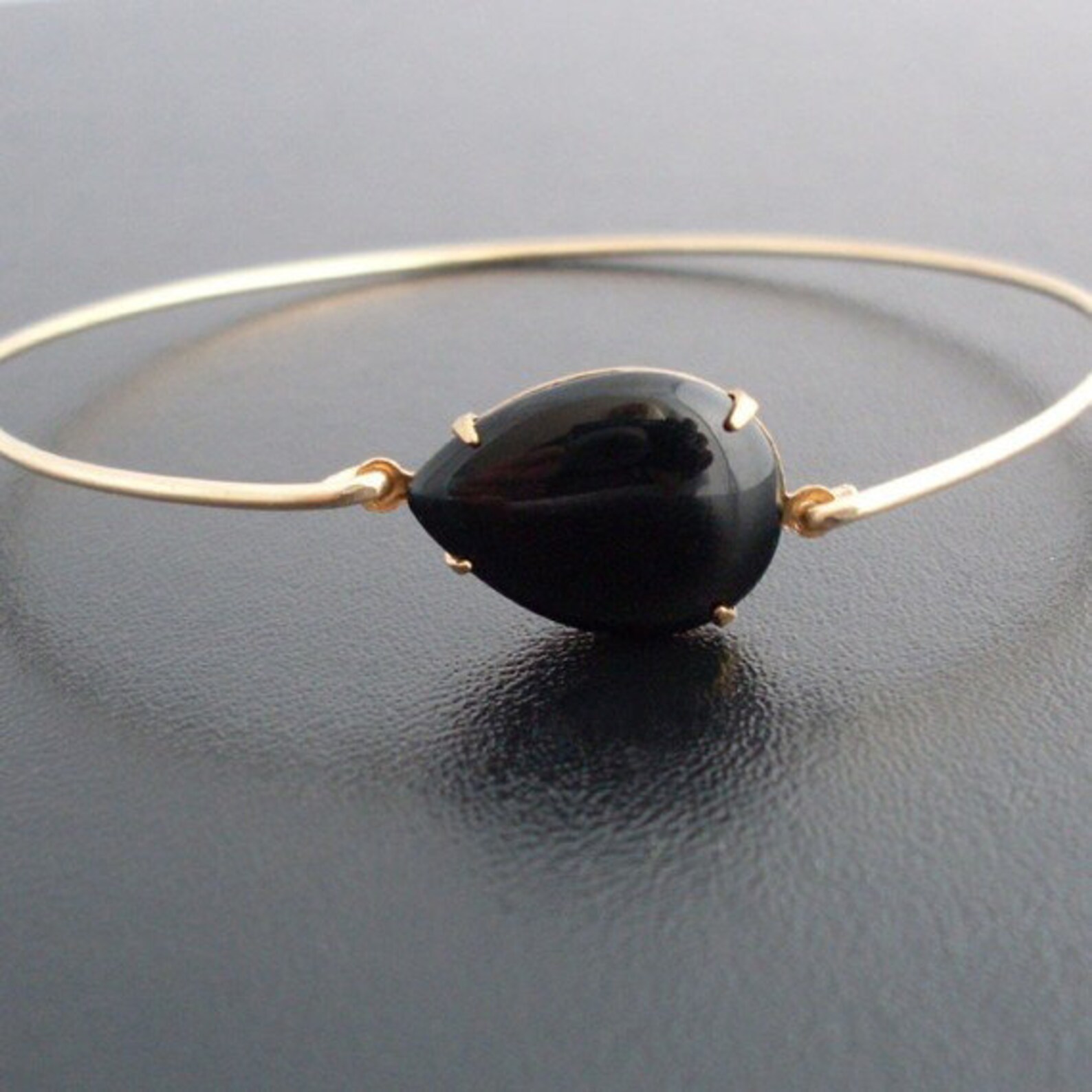 Black Bracelet Black Jewelry Black Bangle Bracelet Black and | Etsy