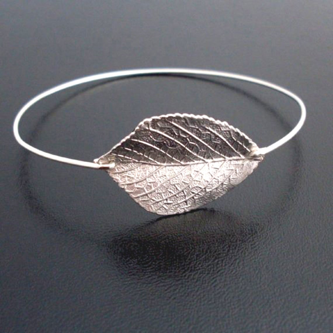 Leaf Bracelet Leaf Bangle Bracelet Bridal Nature Gift Aspen - Etsy