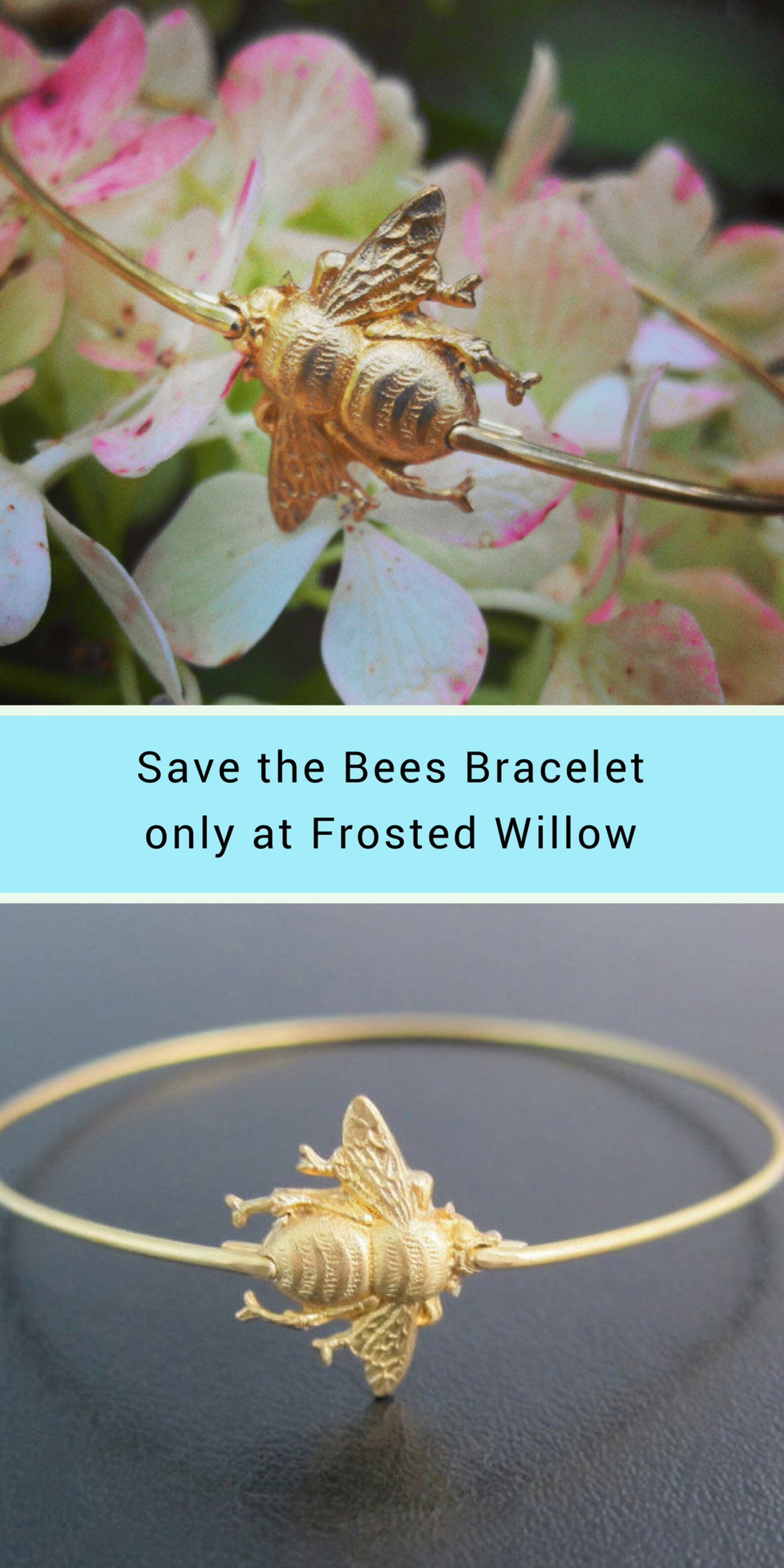 Bumble Bee Bracelet, Bumble Bee Jewelry, Bumble Bee Bangle Bracelet ...