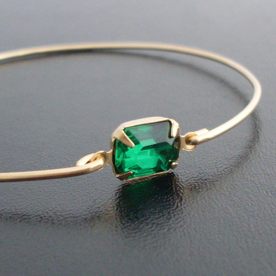 Emerald Green Bracelet, Emerald Green Bridesmaid Jewelry, Emerald Green ...