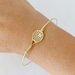 Tennis Bangle Bracelet Tennis Racket Charm 24k Gold Plated Rhinestone ...