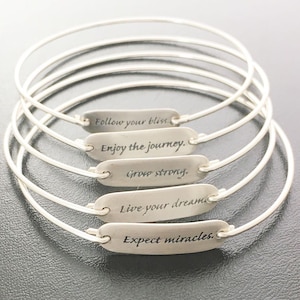Inspirational Bracelet, Inspirational Jewelry Gift for Her, Uplifting ...