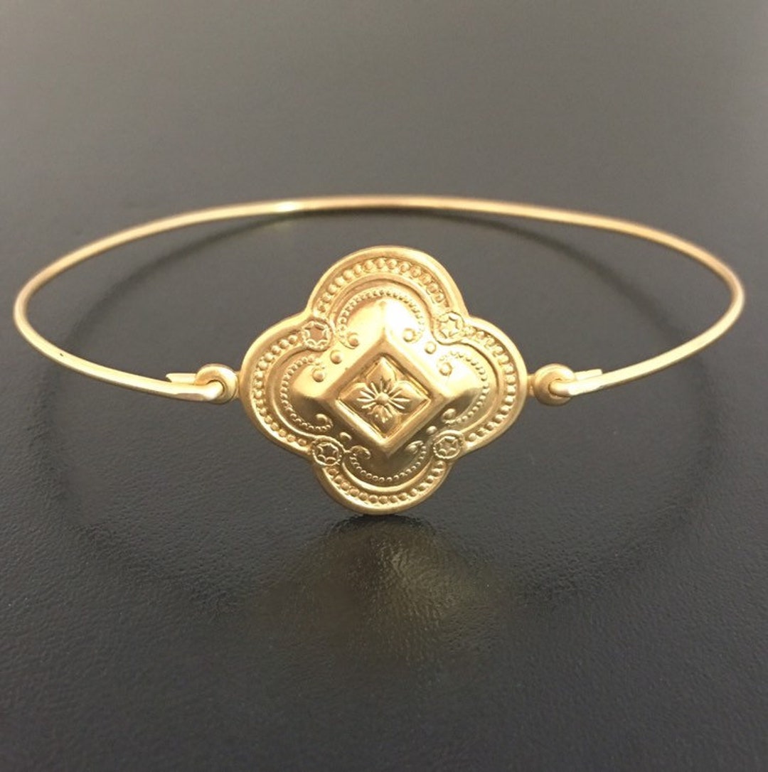 Mini Clover Jewelry Thin Bracelet Women's Clover Bangle Thin Bangle ...