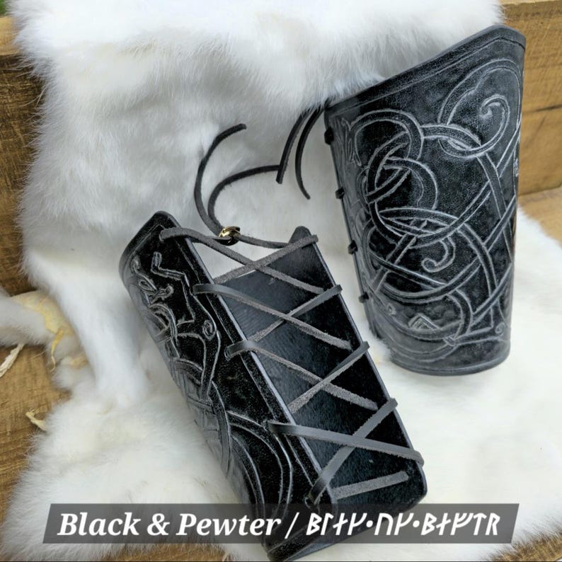 Gilded Urnes Viking Bracers - Pair - Etsy