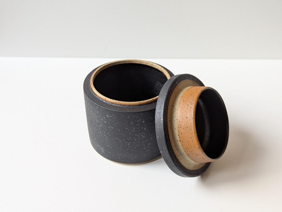 Handmade Ceramic Jar With Lid, Box for Tea, Coffee, Jewlery - Etsy
