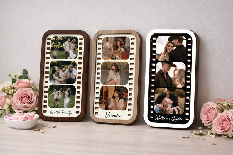 Custom Couple Photo Strip Frame,picture Anniversary Birthday Gift ...