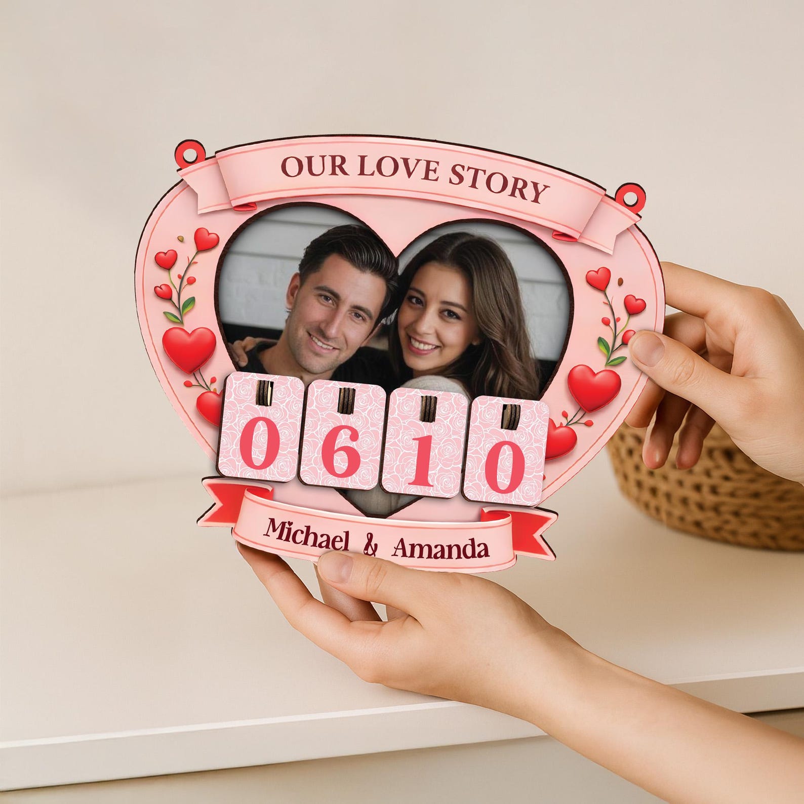 Custom Couple Days in Love Tracker Frame,couple Love Days Counter,our ...