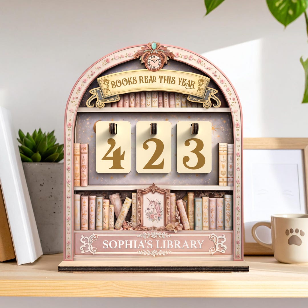 Custom Book Counter,books Read Tracker,book Lover Reader Gift,books ...