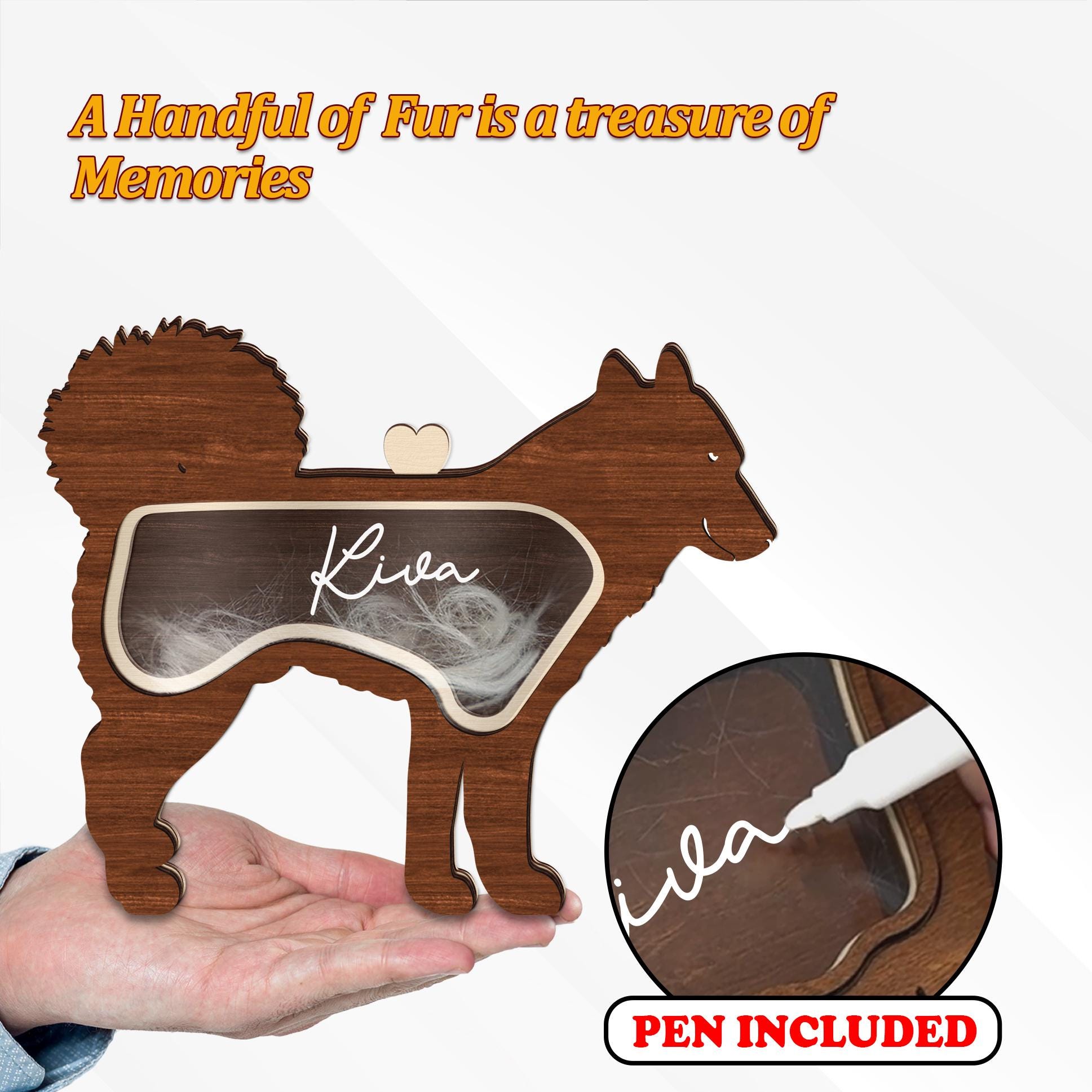Wooden Pet Fur Memorial Keepsake Shadowbox,pet Urn Ashes Teeth Memorial ...