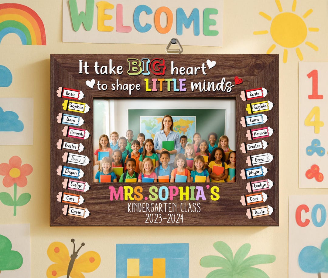 Customteacher Class Photo Frame,teacher Appreciation Gift,it Takes a ...