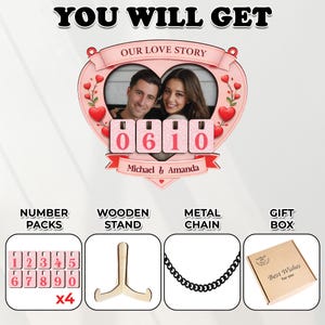 Custom Couple Days in Love Tracker Frame,couple Love Days Counter,our ...