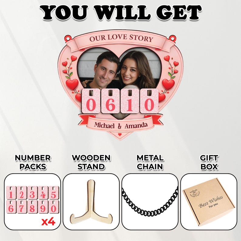 Custom Couple Days in Love Tracker Frame,couple Love Days Counter,our ...