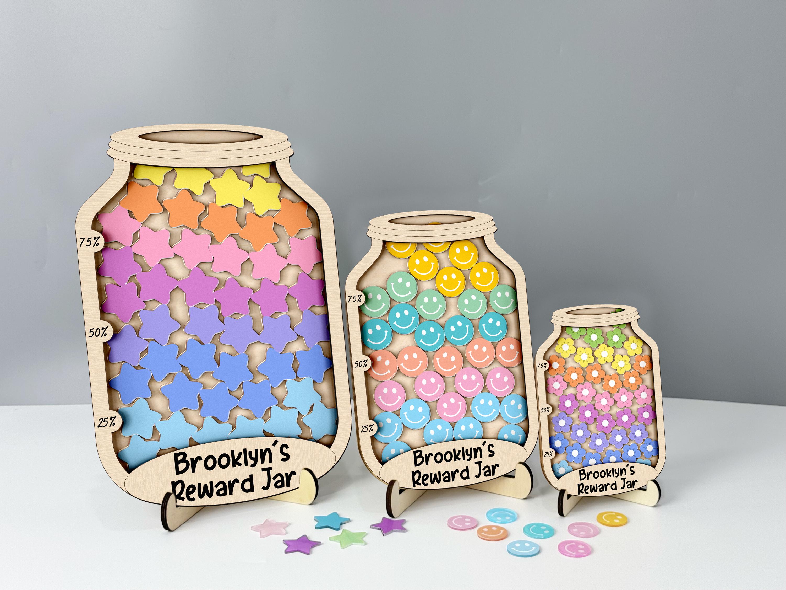 Magnetic Reward Jar With Tokens, Reward System for Kids Behavior ...