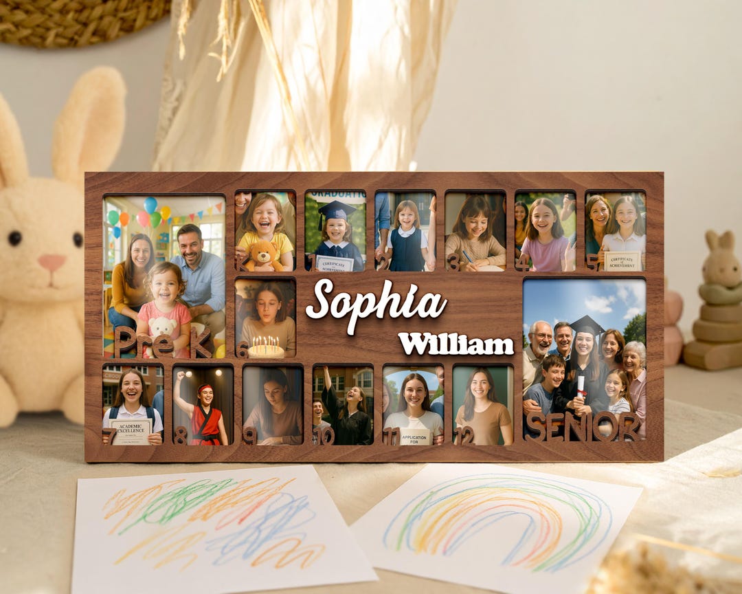 School Years Photo Frame,pre K to Graduation School Picture Frame ...