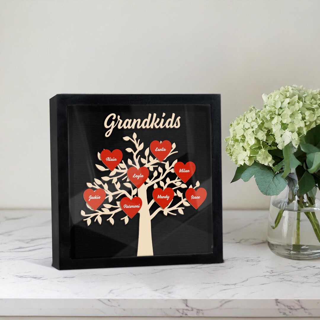 Personalized Family Tree Name Sign,father's Day Gift for Dad Grandpa ...