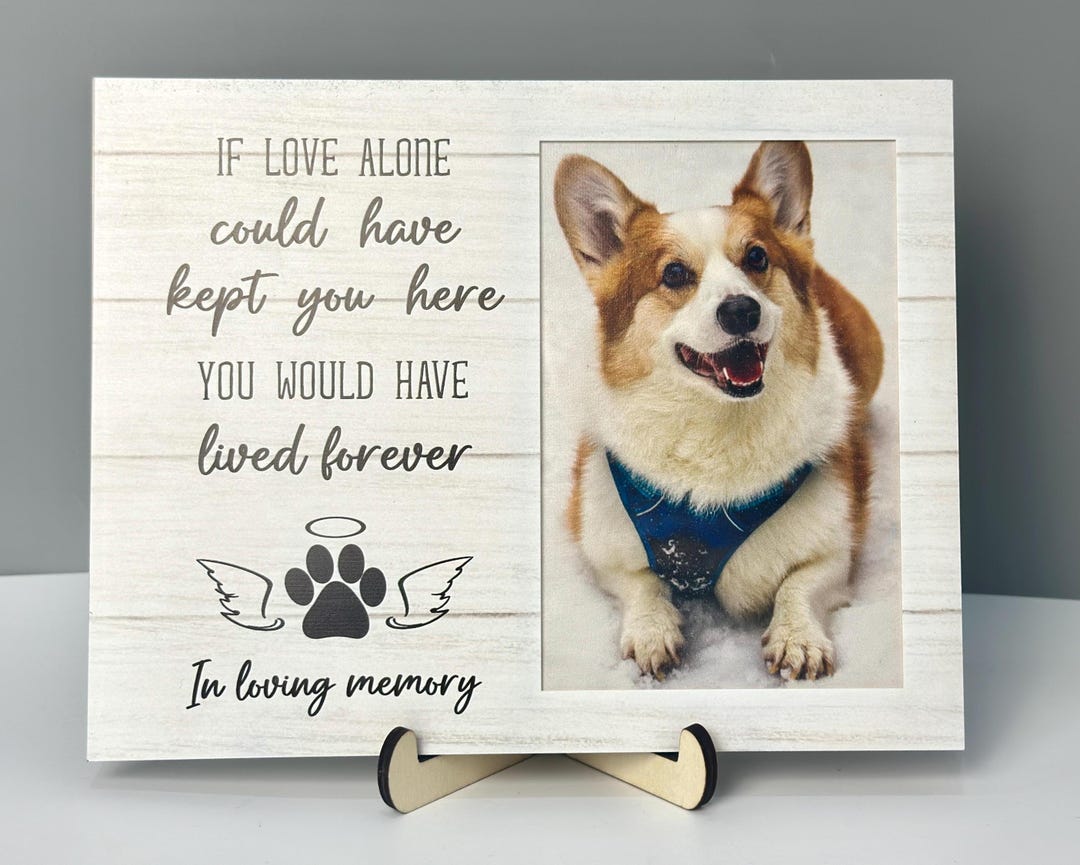 Dog Memorial Keepsake Frame,wooden Pet Loss Photo Frame,dog Cat Loss ...