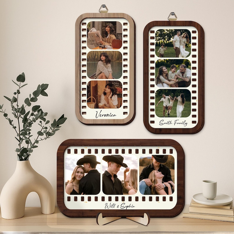 Custom Couple Photo Strip Frame,picture Anniversary Birthday Gift ...