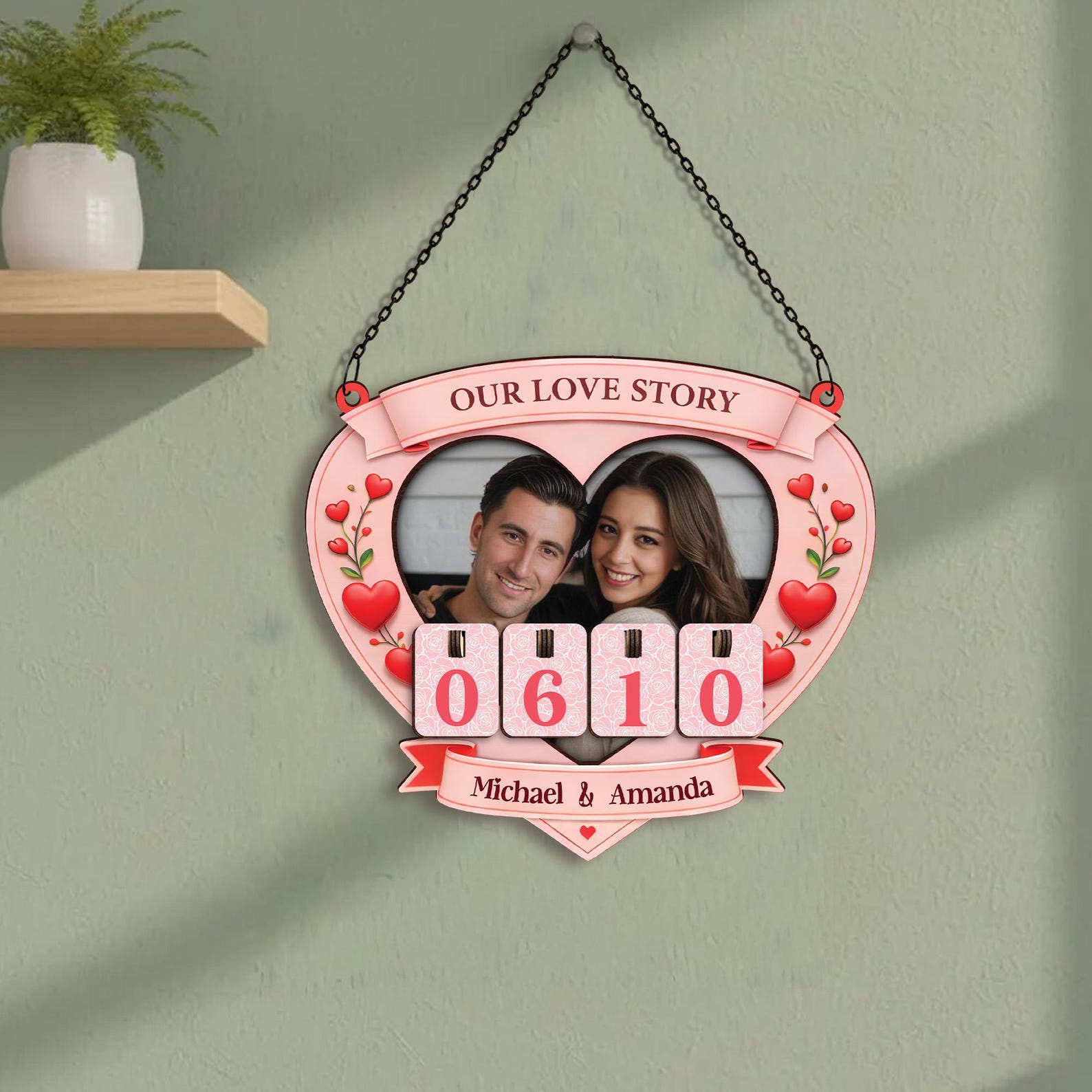 Custom Couple Days in Love Tracker Frame,couple Love Days Counter,our ...