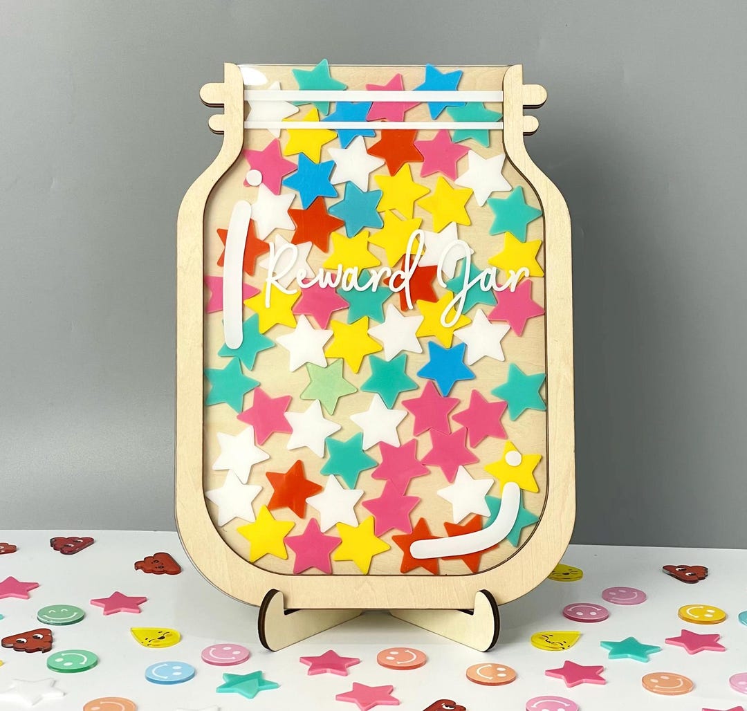 Reward Jar With Star Token,magnetic Jar for Classroom,star Jar Chore ...