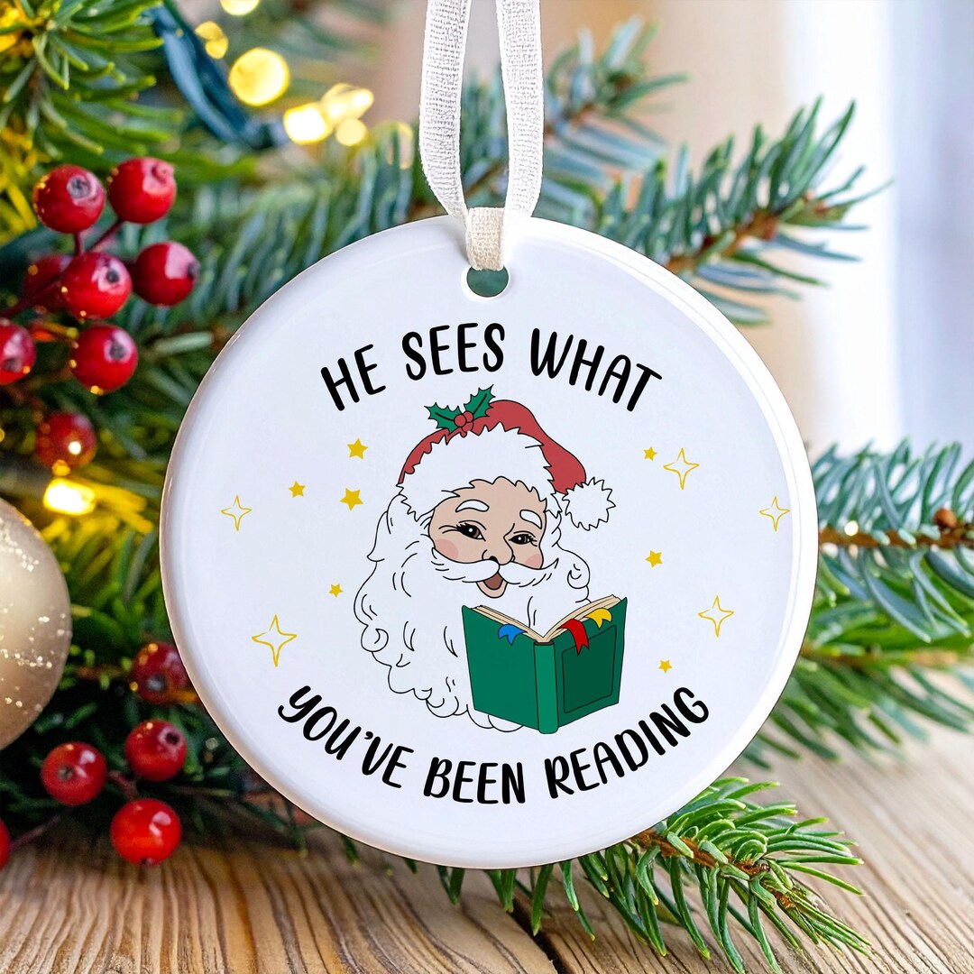 Funny Bookish Ornament,funny Christmas Gift for Book Lovers,holiday ...