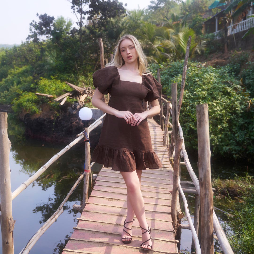 Sun Dress, Linen Dress, Boho Linen Dress, Summer Midi Dress ...