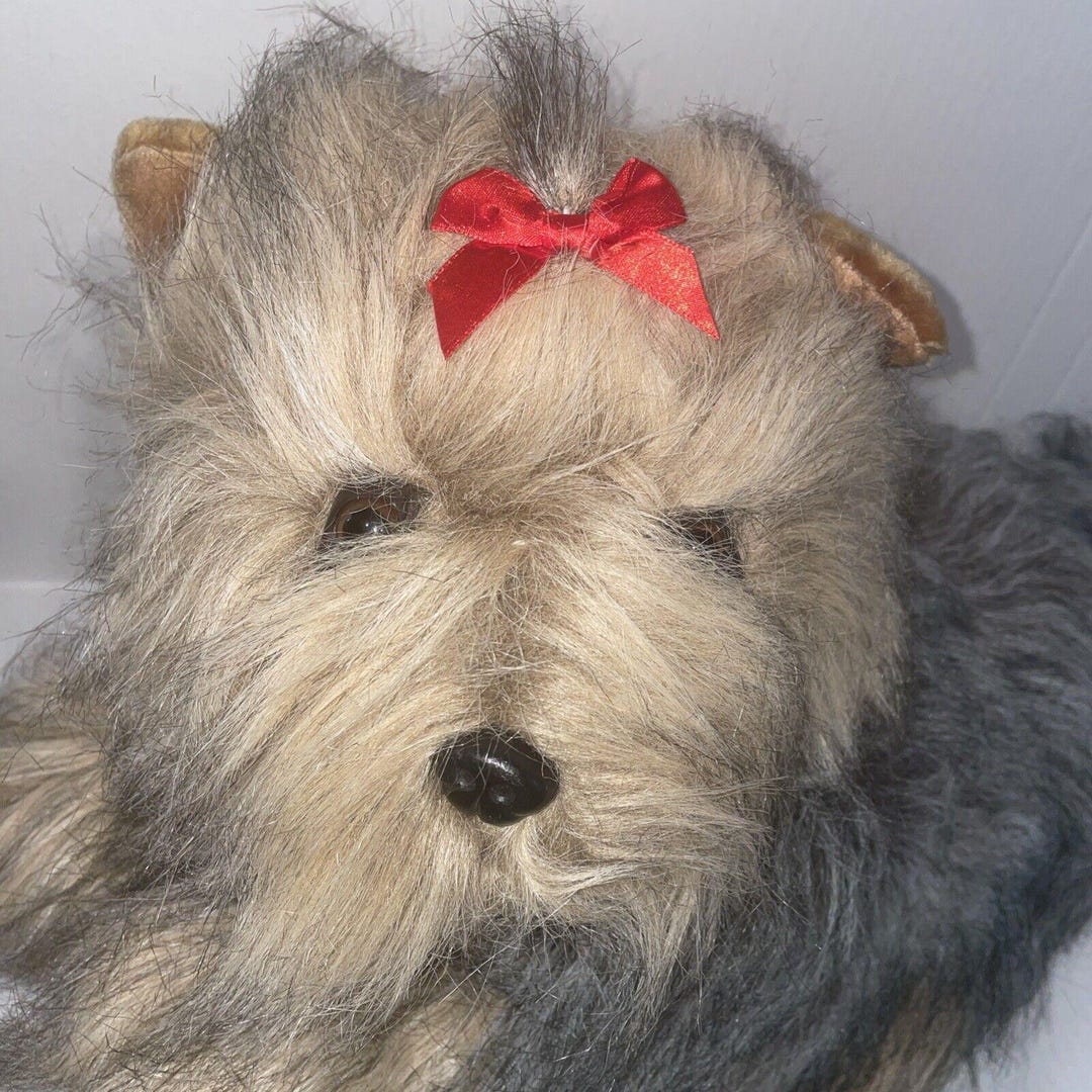 Realistic Yorkie Plush Yorkshire Terrier Dog 22 Vintage Kellytoy Stuffy ...
